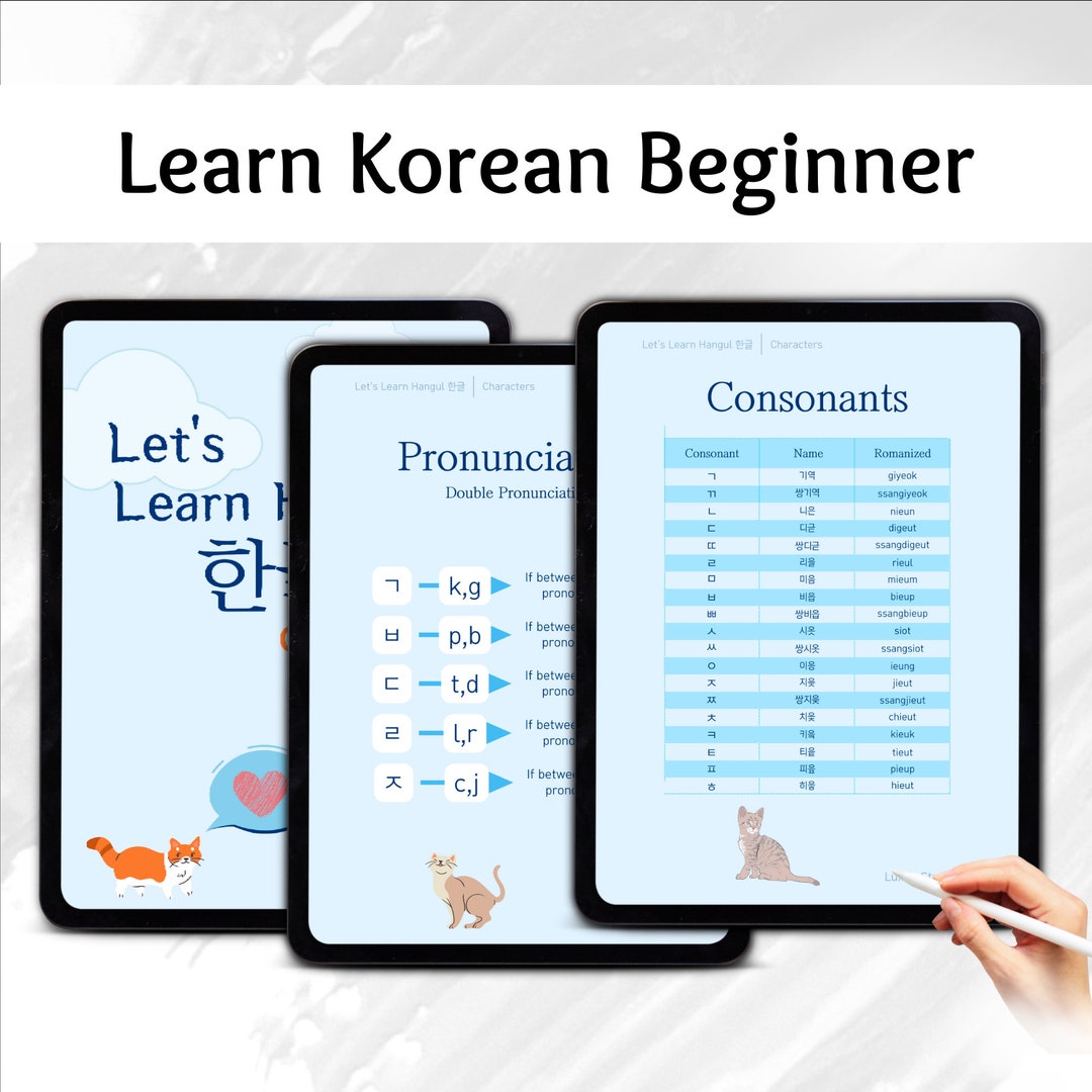 Korean Language Learning Book, Vocabulary Note for Korean, Letter ...