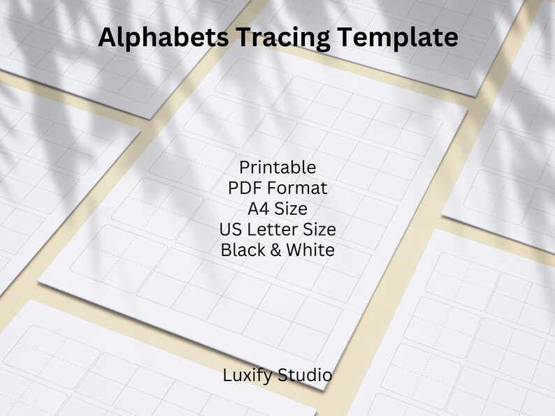 Alphabet Tracing Printable, Writing Practice Sheet, Handwriting Practice Sheet Digital ...