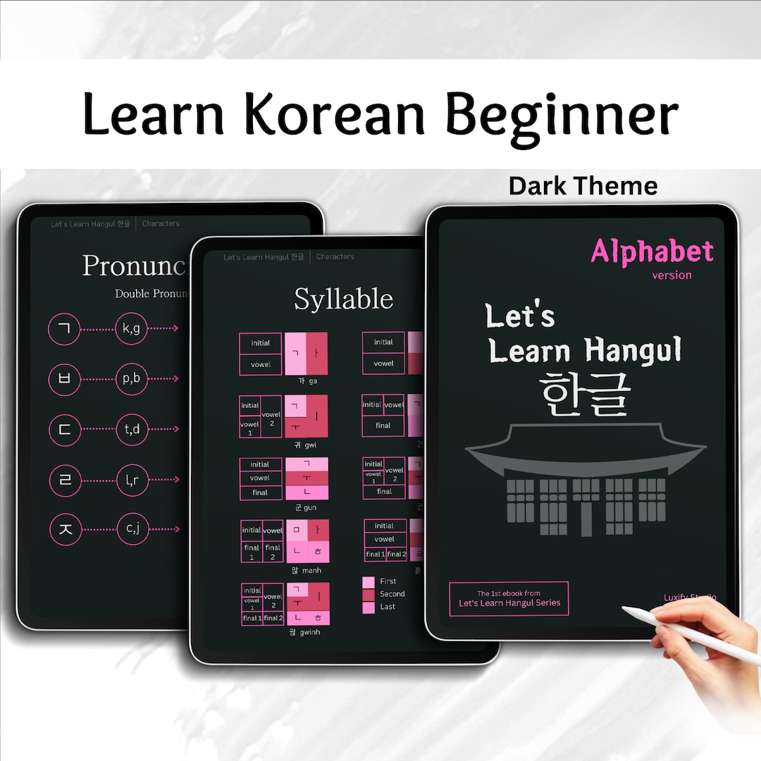 Learn Korean Book, Korean Study Beginner, Hangul Alphabet Chart, Korean ...