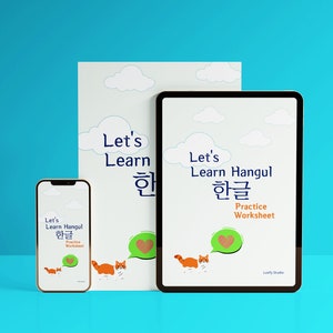 Learn Korean Bundle, Writing Practice Worksheets, Korean Study Pack ...
