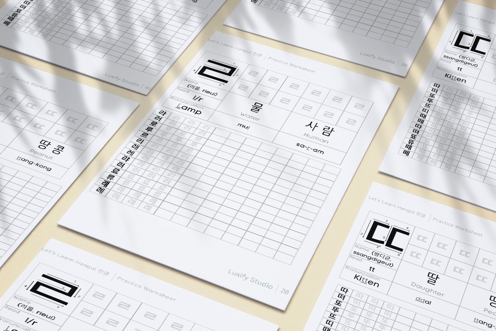 Learn Korean Bundle, Writing Practice Worksheets, Korean Study Pack ...