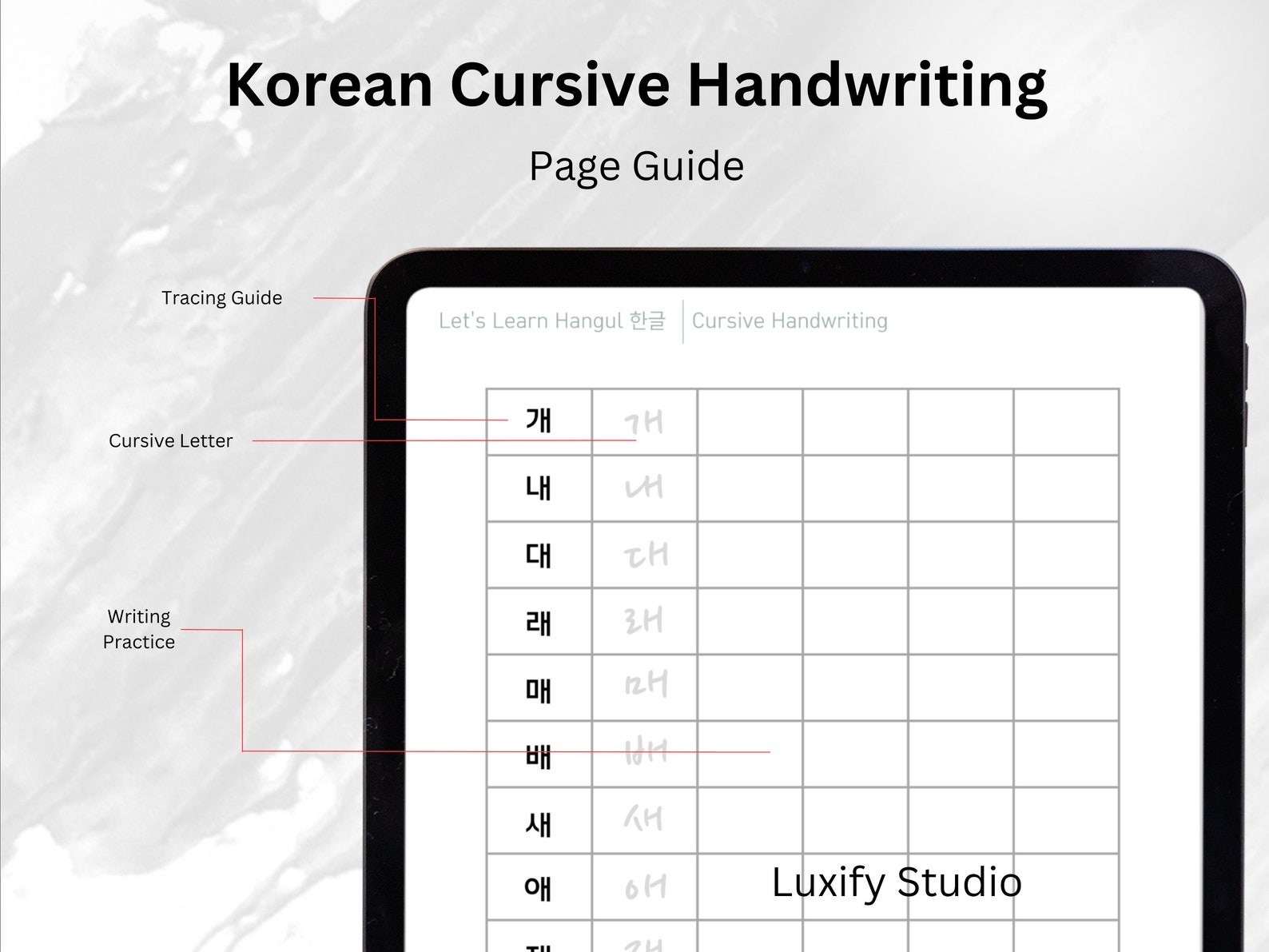 Korean Cursive Handwriting Practice Sheets, Printable Hangul Workbook, Learn Korean, Korean ...