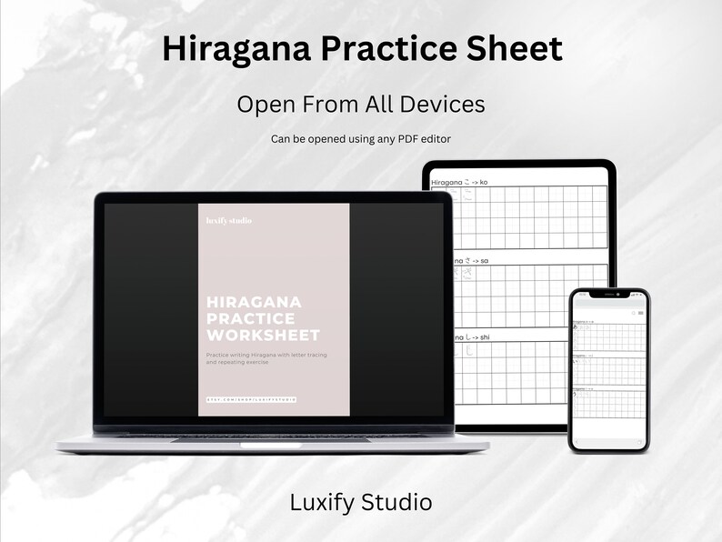 Japanese Hiragana Printables, Hiragana Writing Practice, Learn Japanese ...