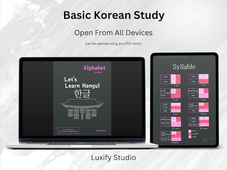 Learn Korean PDF Korean Study Characters Learn to Write - Etsy