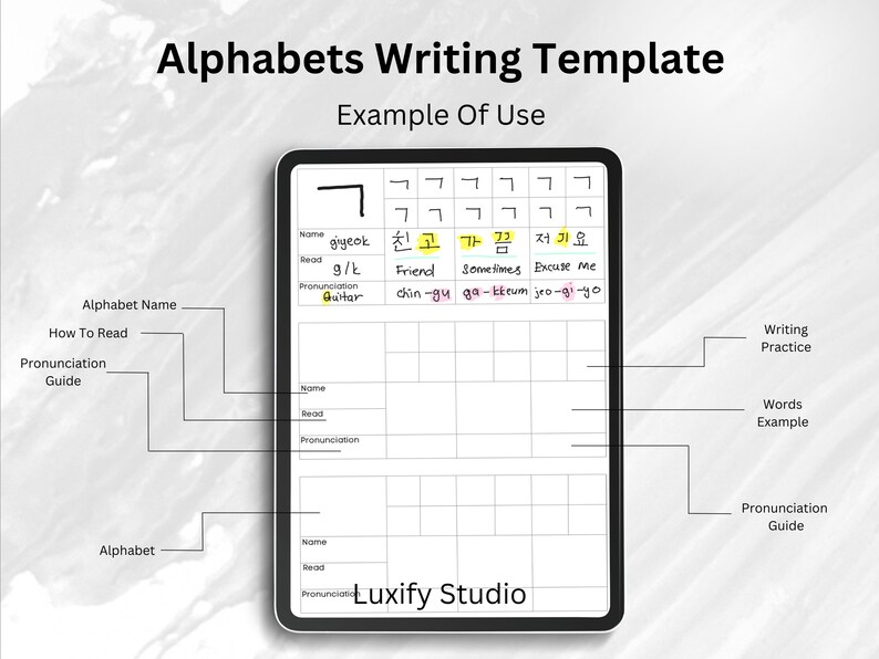 Alphabet Writing Practice, Printable Letter Template, Handwriting ...