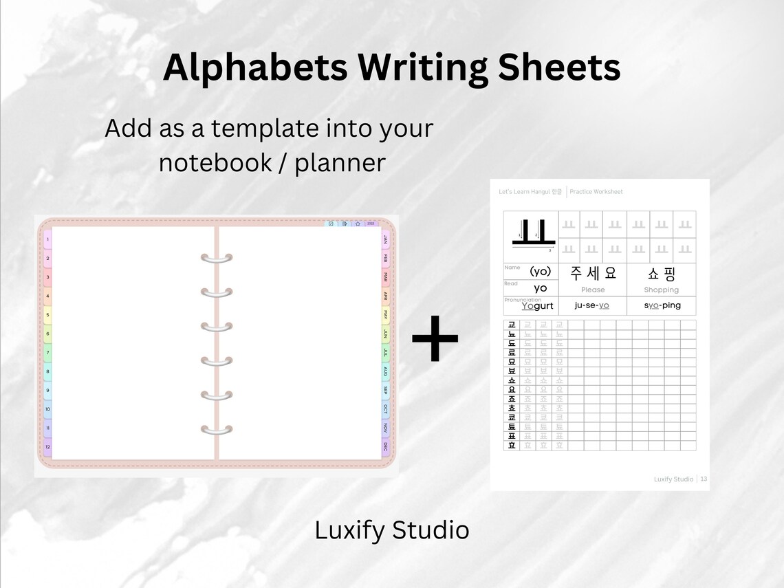 Hangul Worksheets Letter PDF, Learn Korean Alphabet, Writing for ...
