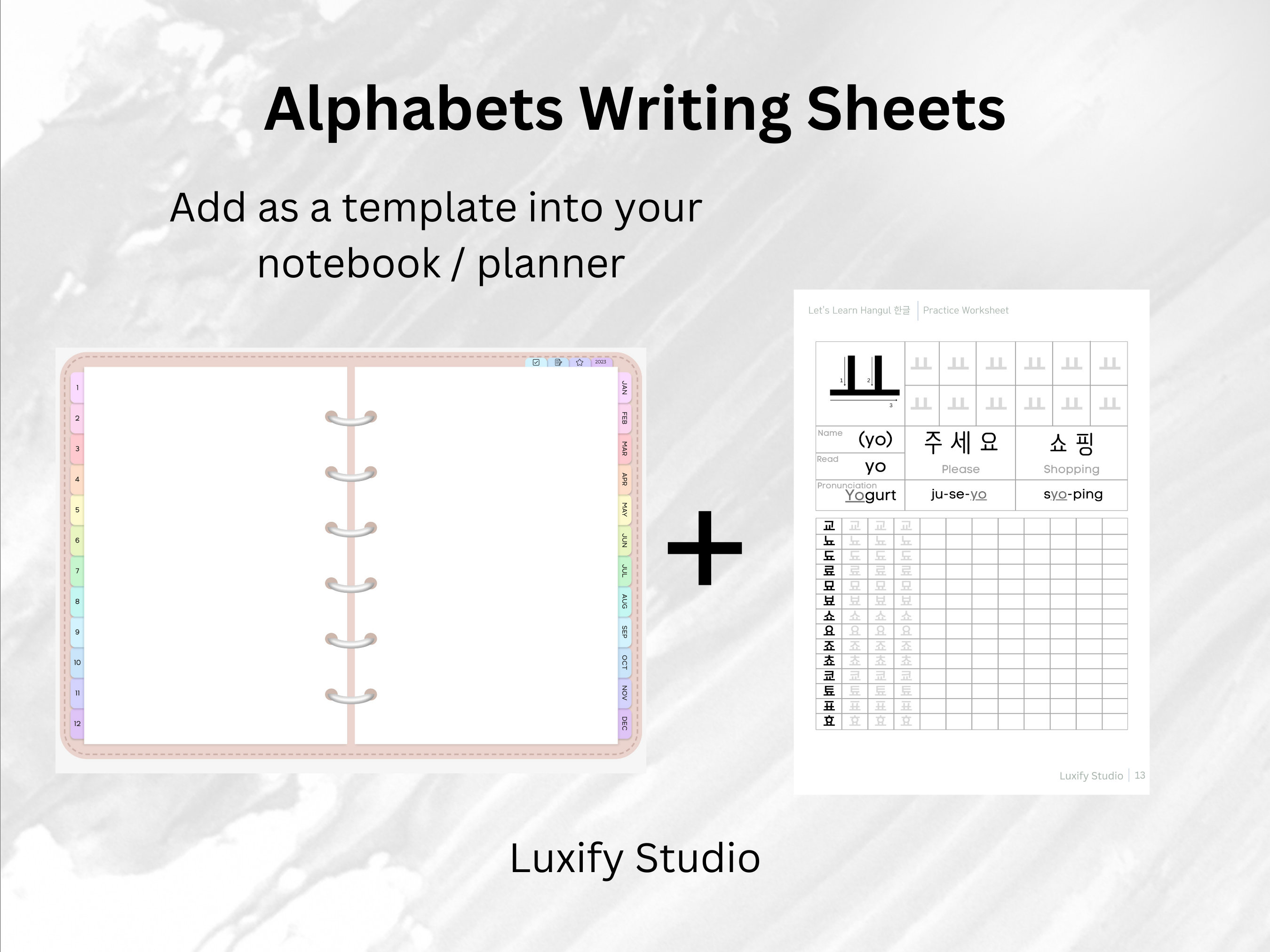 Hangul Worksheets Letter PDF, Learn Korean Alphabet, Writing for ...