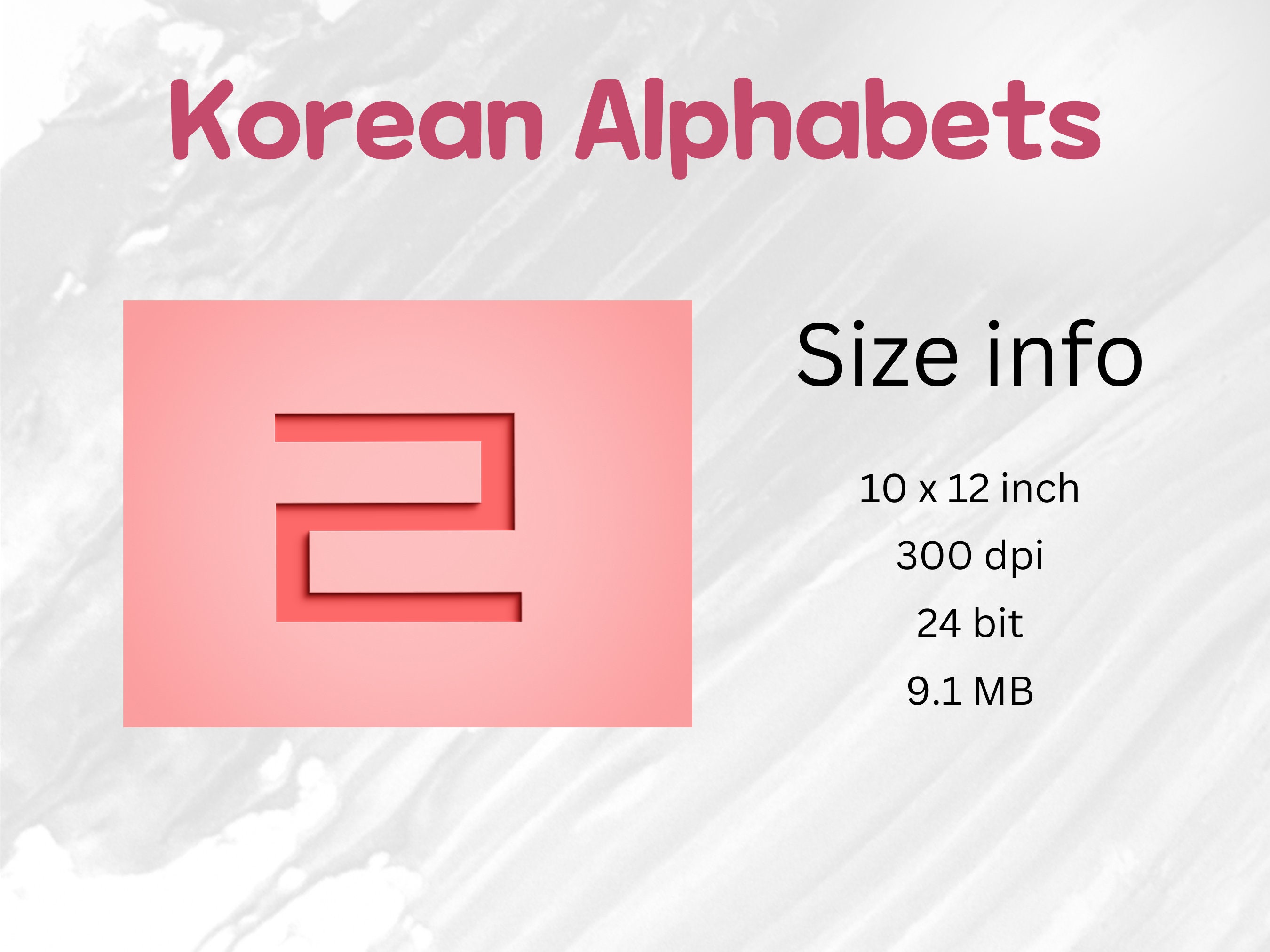 Korean Alphabet PNG Bundle, Paper Cutout Effect, Letters Clipart, High ...