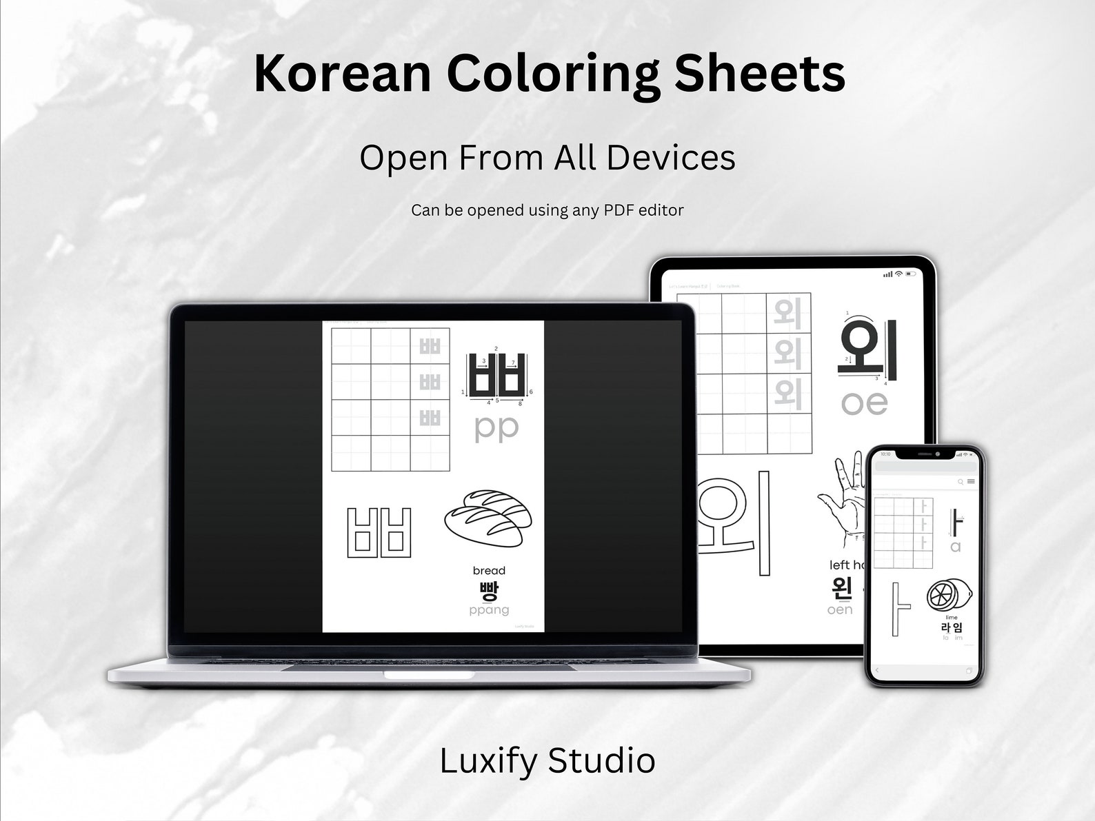 Learn Korean Coloring Sheets, Alphabet Coloring Pages for Kids, Tracing ...