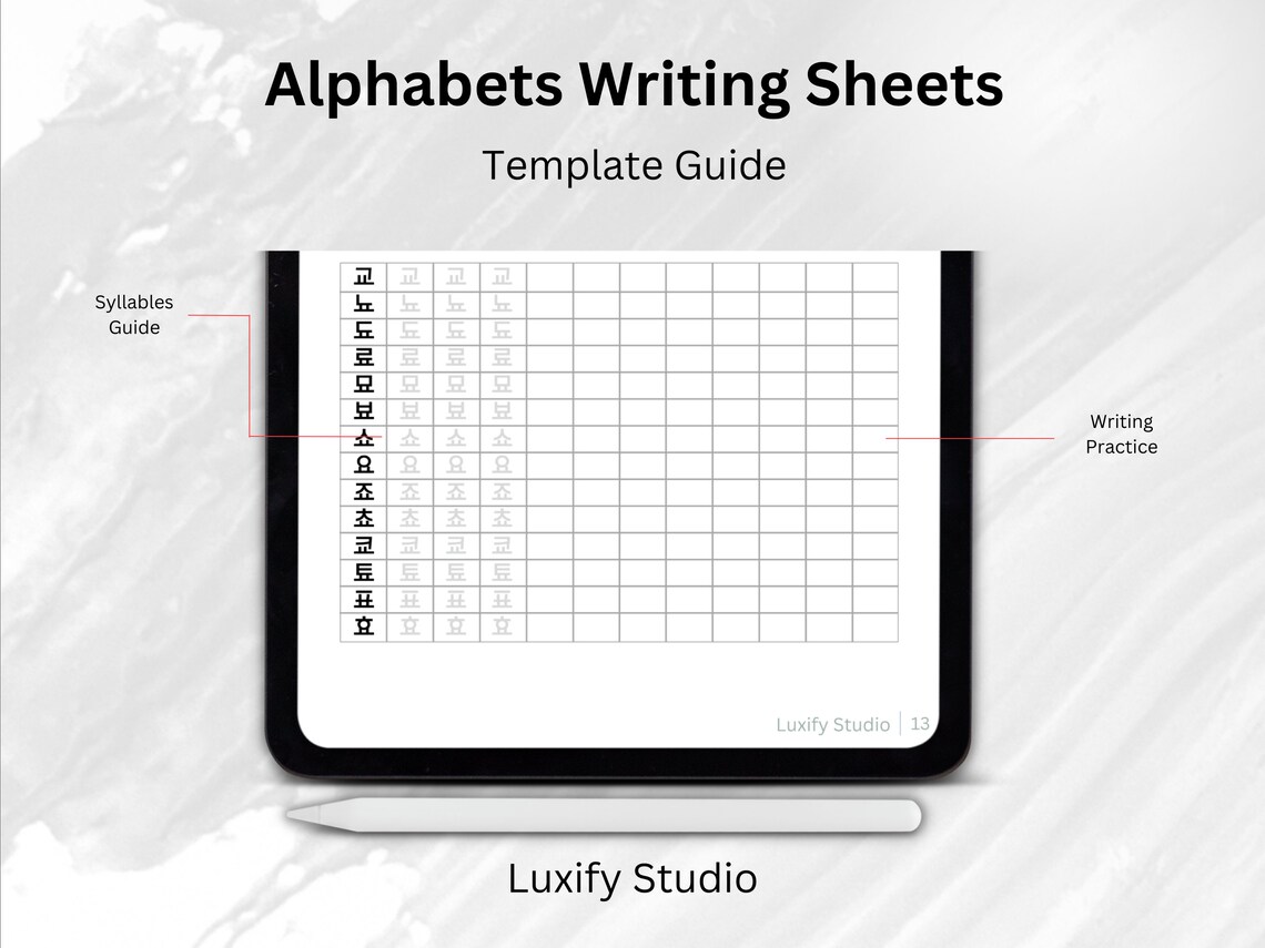Hangul Worksheets Letter PDF, Learn Korean Alphabet, Writing for ...