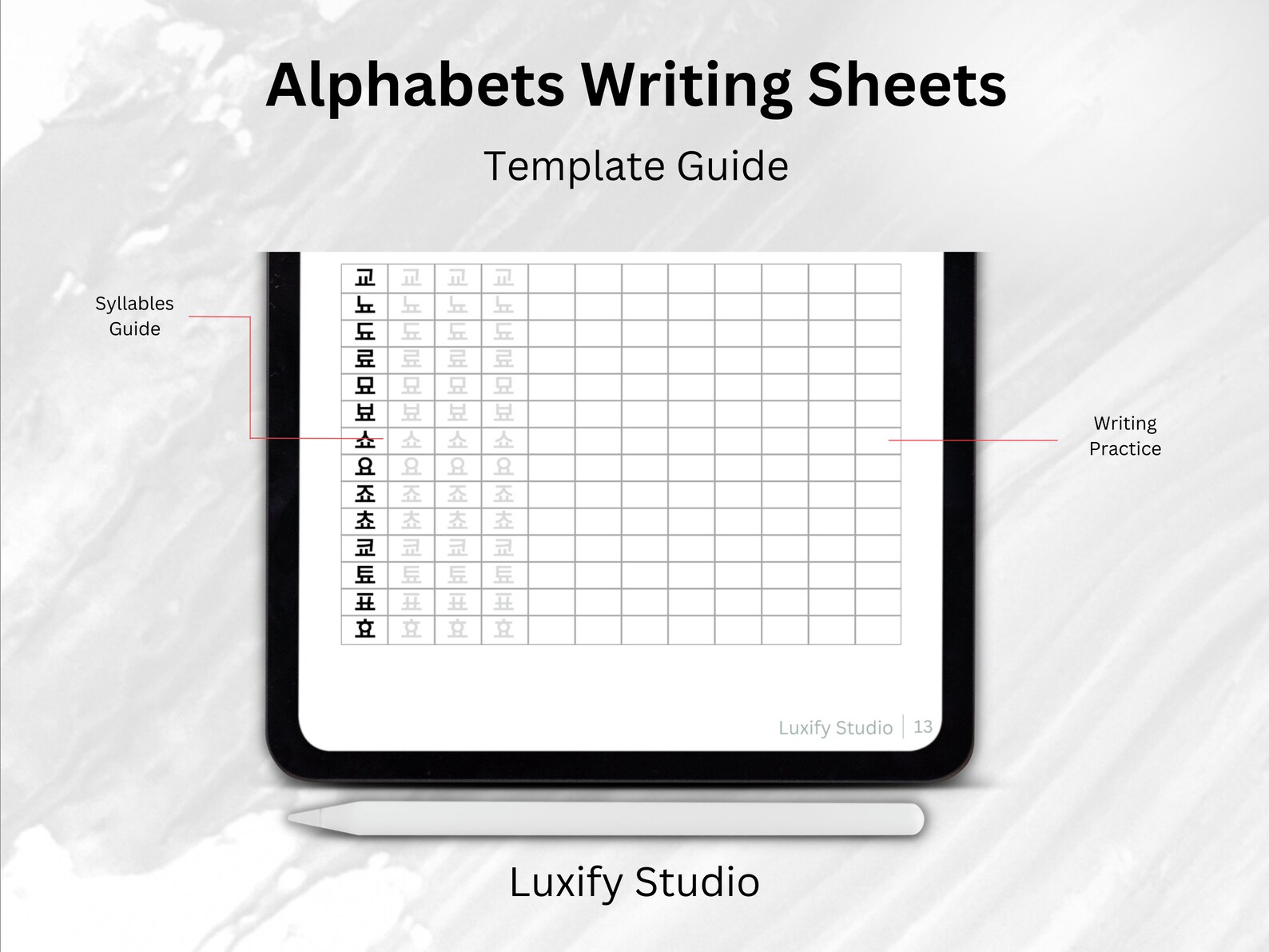 Hangul Worksheets Letter PDF, Learn Korean Alphabet, Writing for ...