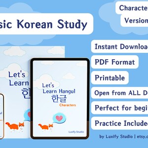 Learn Korean Bundle, Writing Practice Worksheets, Korean Study Pack ...