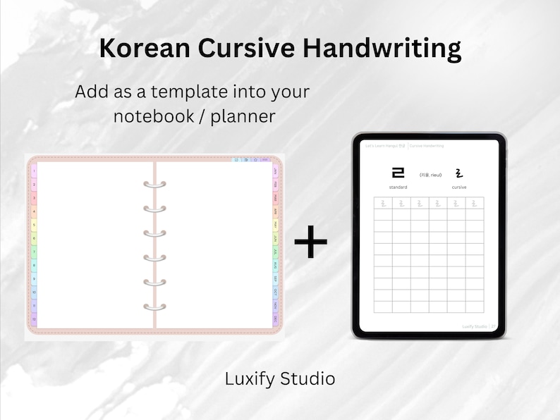 Korean Cursive Handwriting Practice Sheets, Printable Hangul Workbook ...