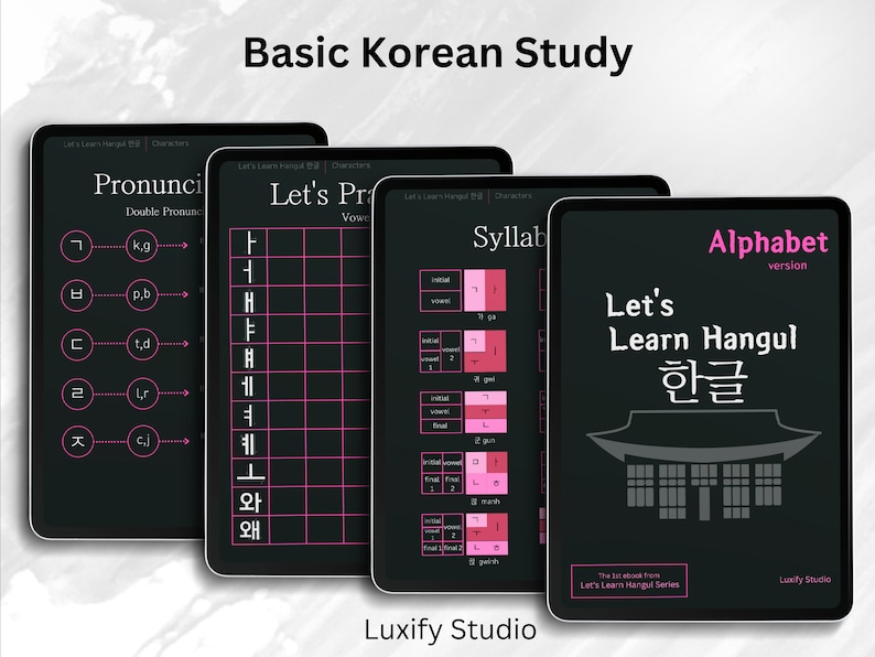 Learn Korean Book, Korean Study Beginner, Hangul Alphabet Chart, Korean ...