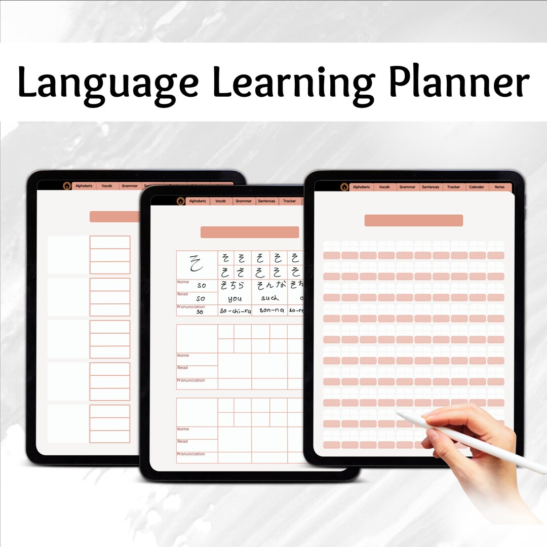 Study Language Planner, Language Learning, Planner Notebook, Learn ...
