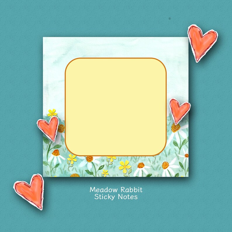 Rabbit in Wildflowers Note Card for Nature Lover Stationery Gift for ...