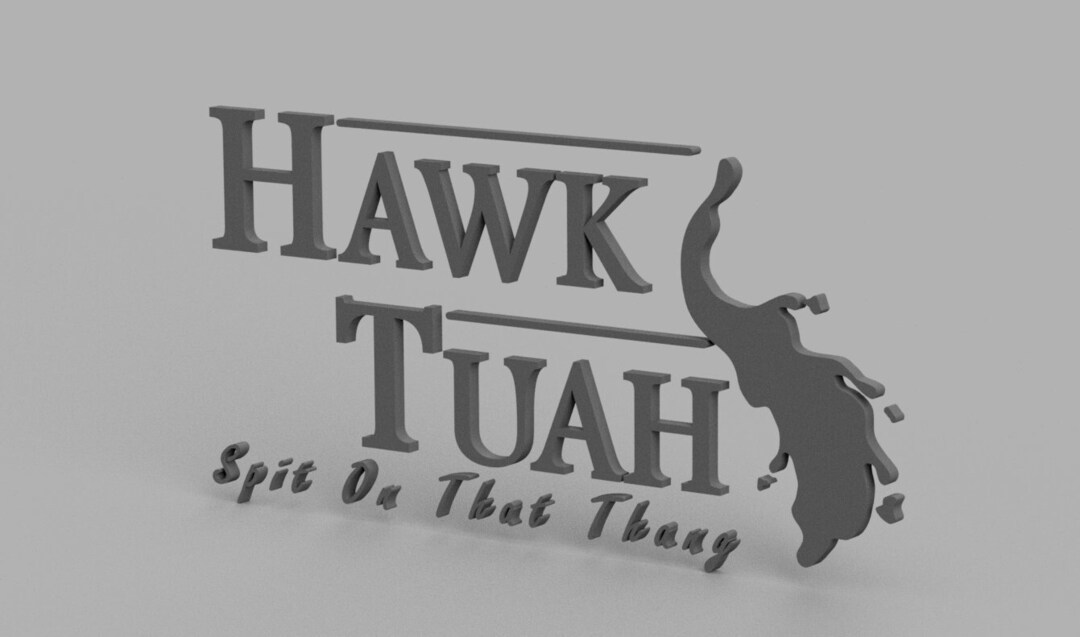 HAWK TUAH Logo & Model .dxf, .step, .stl - Etsy