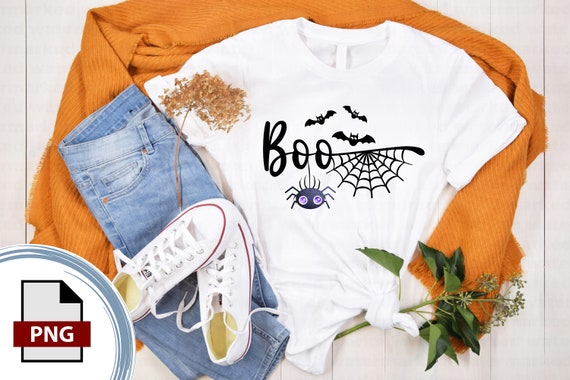Halloween Spider Boo PNG Groovy Halloween PNG Retro - Etsy