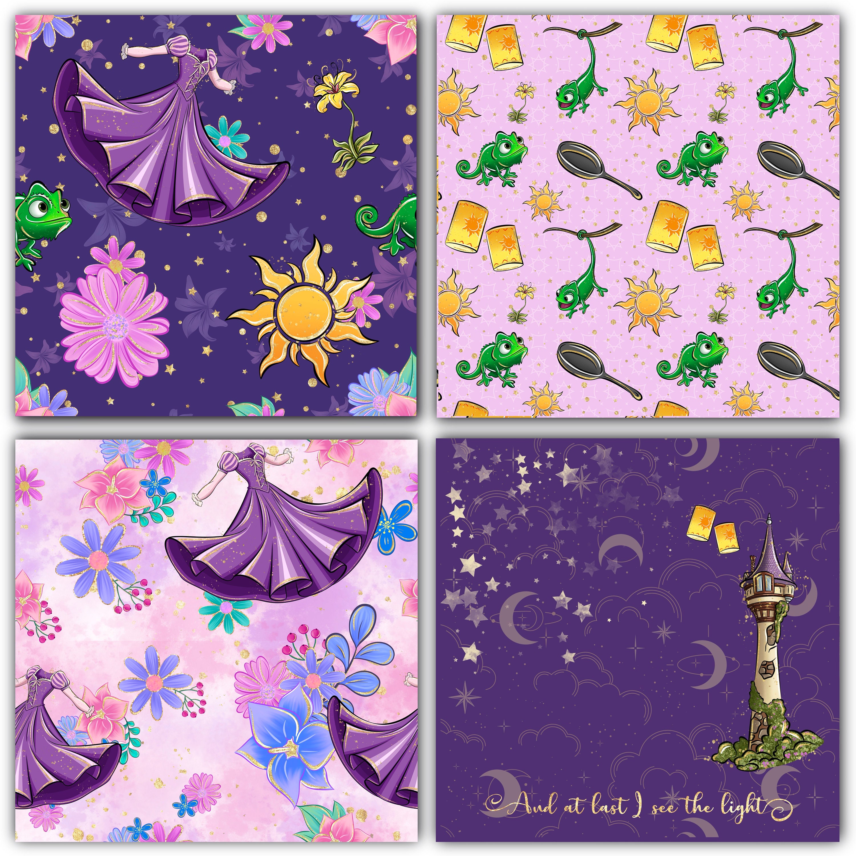 Rapunzel, Kids Digital Backgrounds, Tangled Scrapbook Paper, Rapunzel ...