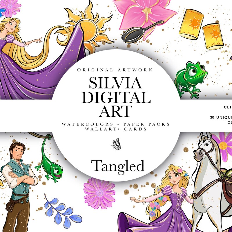 Rapunzel Flowers Art - Etsy