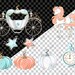 Cinderella Clipart, Fairy Tale Princess, Glass Slipper, Castle, Pumpkin ...