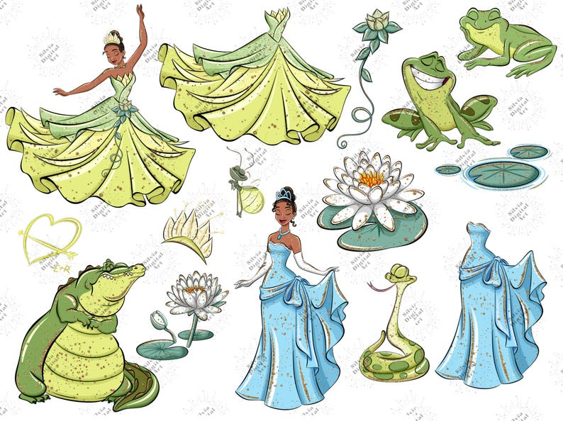 Princess and the Frog PNG Clipart, Princess and the Frog , Tiana ...
