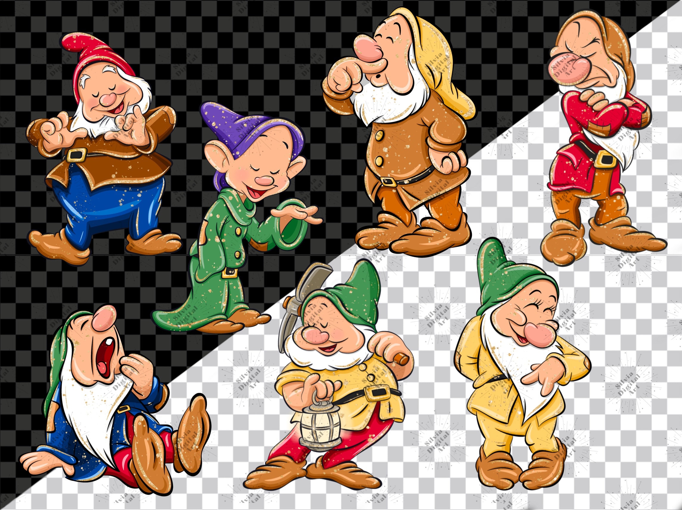Snow White Clipart, Princess PNG, Seven Dwarves, Fairytale, Deer ...