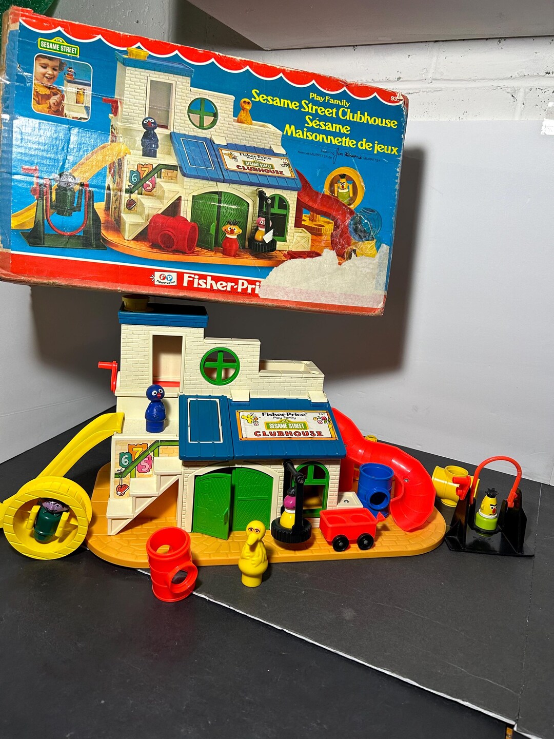 1976 Fisher Price Sesame Street Club House #937 Complete Set With Box ...