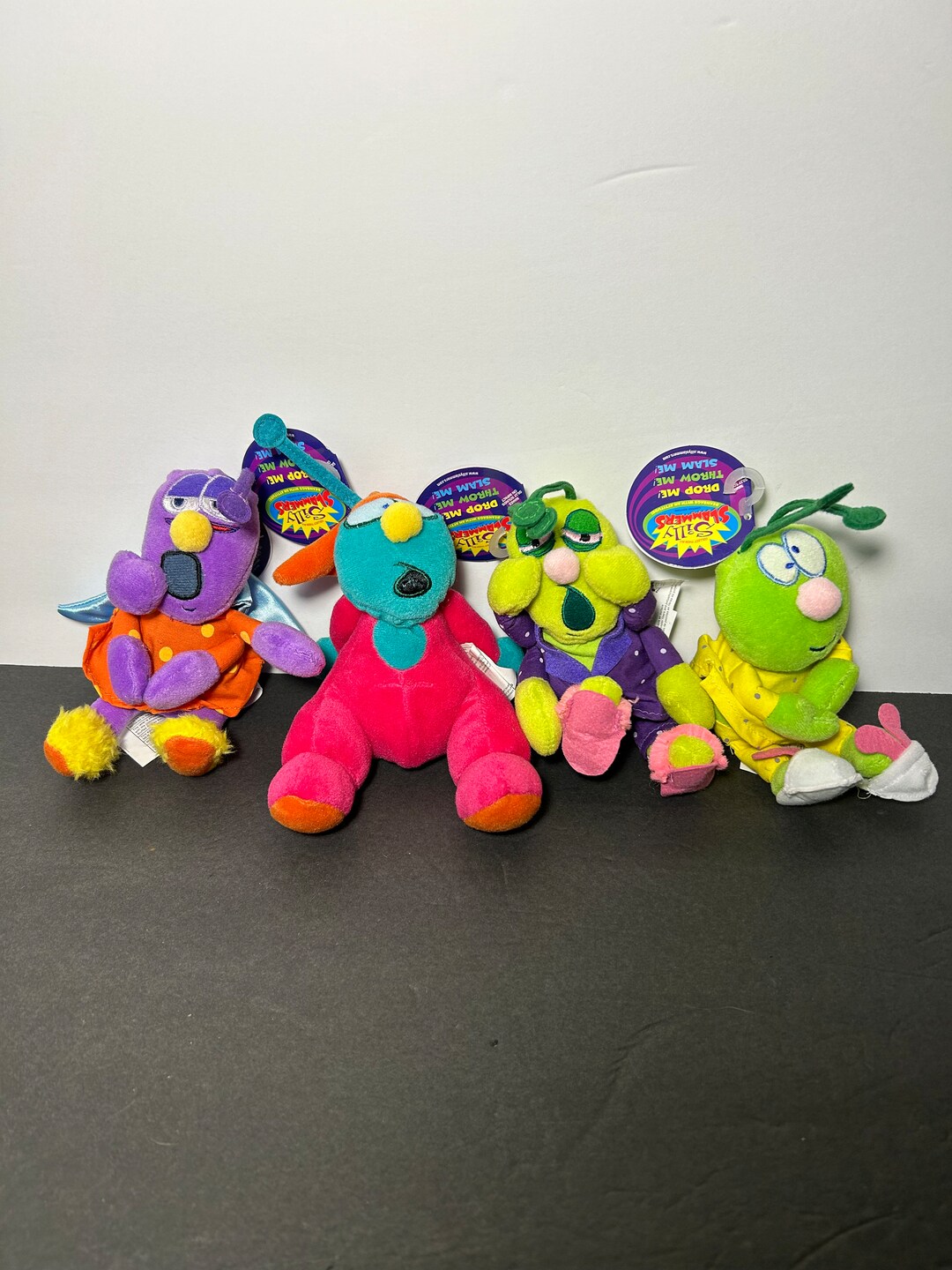 Silly Slammers Talking Bean Bag Dolls 90s Lot of 4 Drop Me Toss Me Slam ...