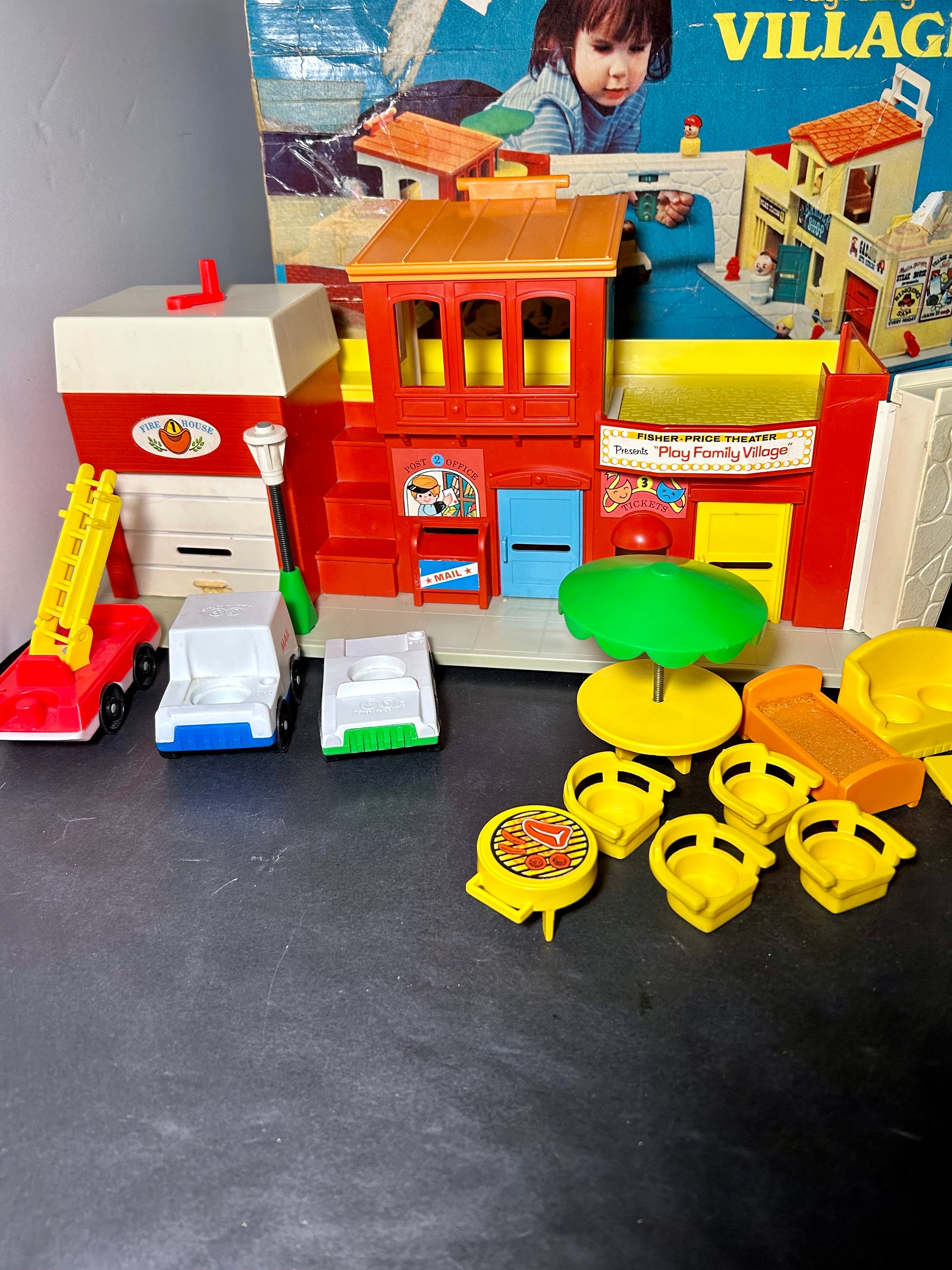 70s Fisher Price Play Family Village 1973 Complete With Box 997 - Etsy