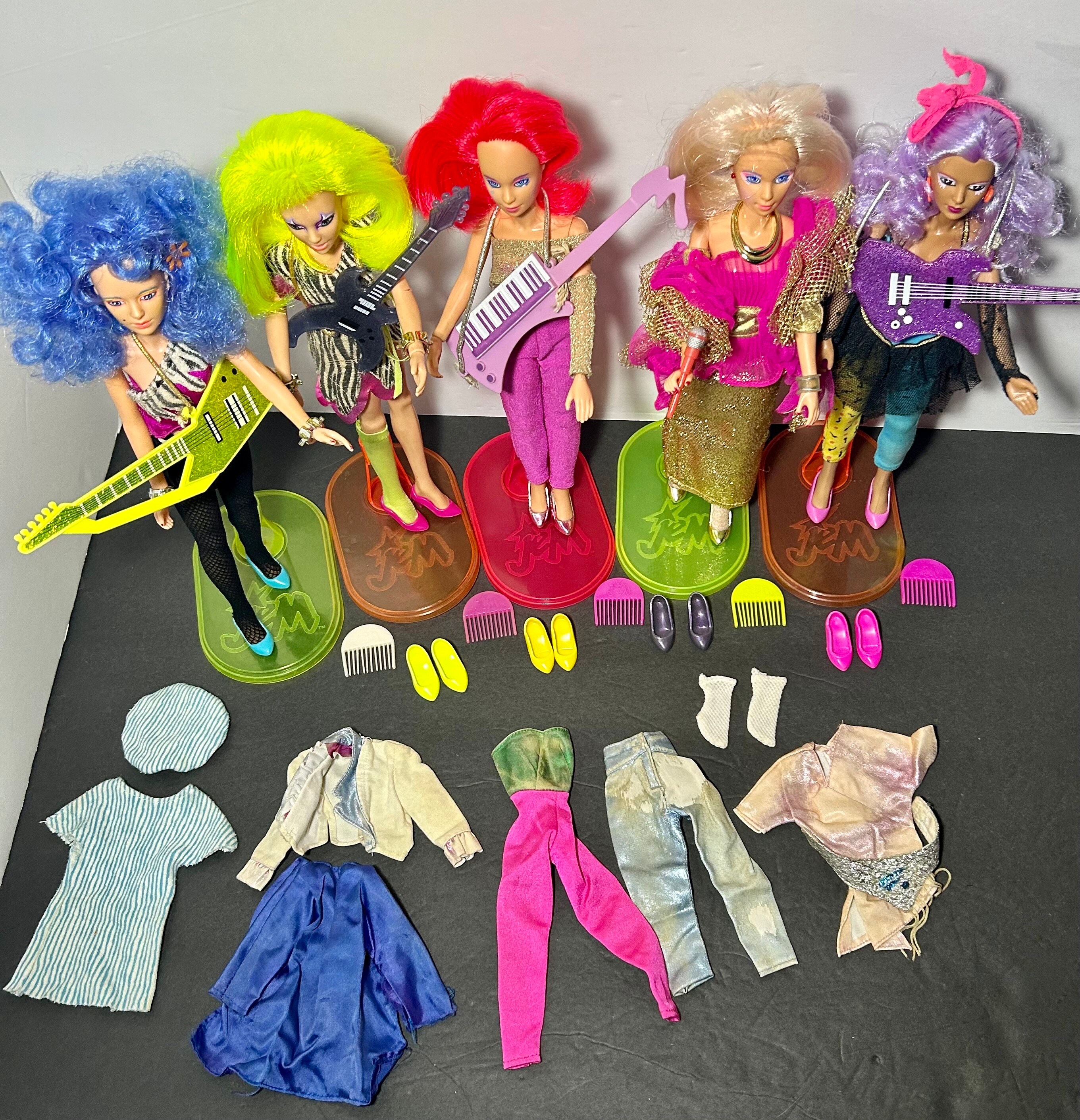1985 Gold Rush JEM and the Holograms / Misfits Dolls and Accessories ...