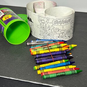 1991 Teenage Mutant Ninja Turtles Crayon by Number Set Rose Art Used ...