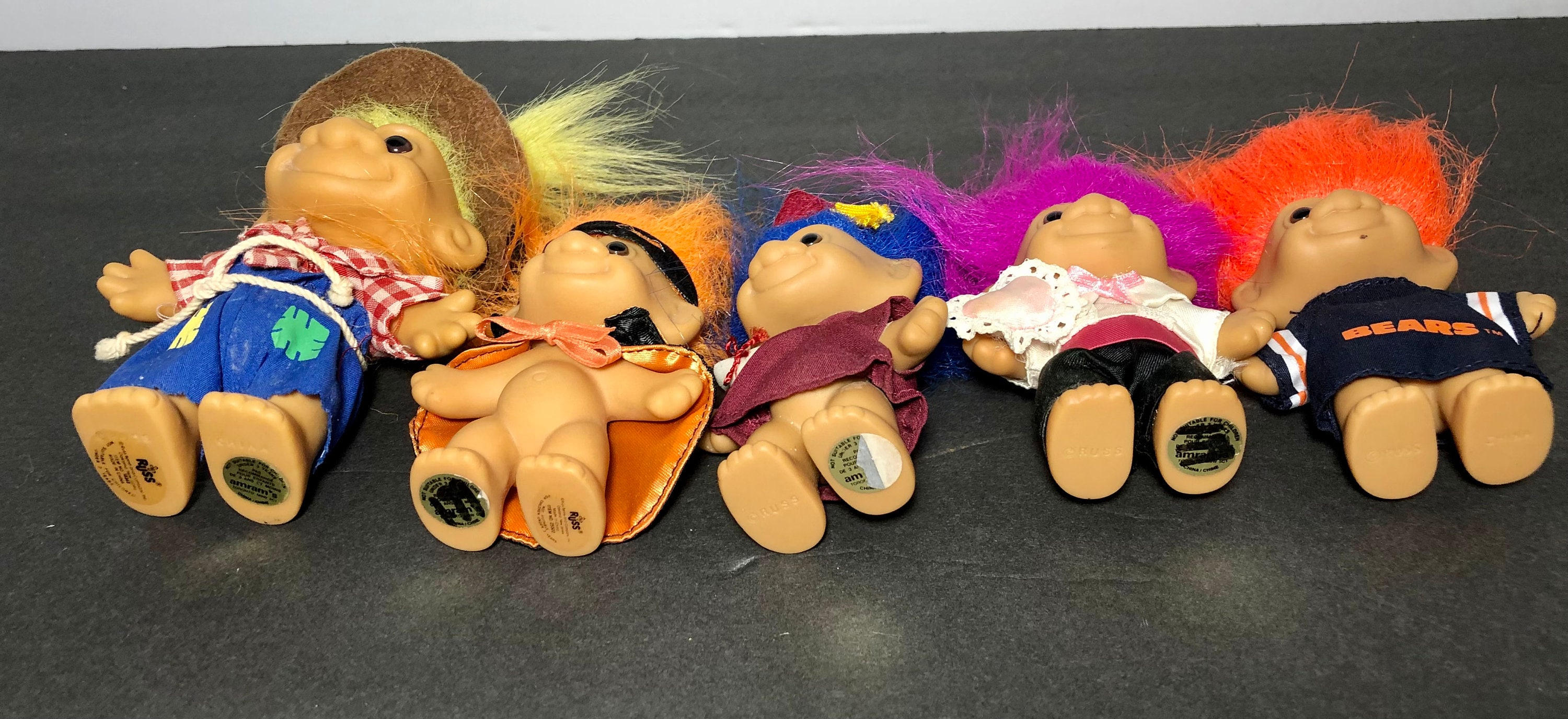 80s 90s Trolls Russ Crazy Hair Colourful Choose the One You - Etsy