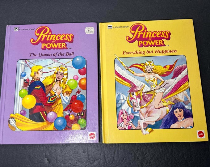 1985 Princess of Power She-ra Hard Cover Books Lot of 2 Mattel Queen of ...