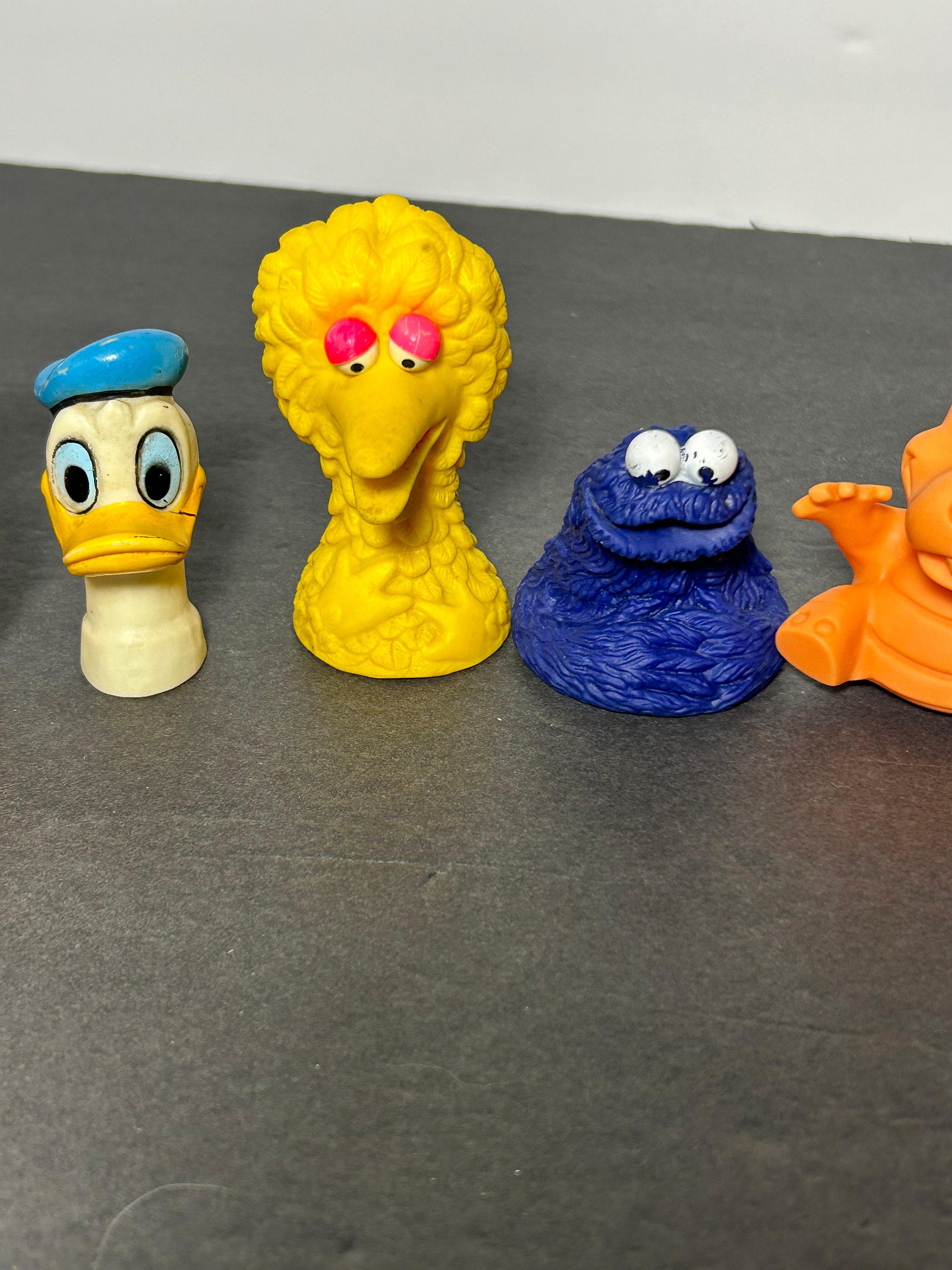 Vintage Finger Puppets Disney Muppets Big Bird Cookie Monster Mickey ...