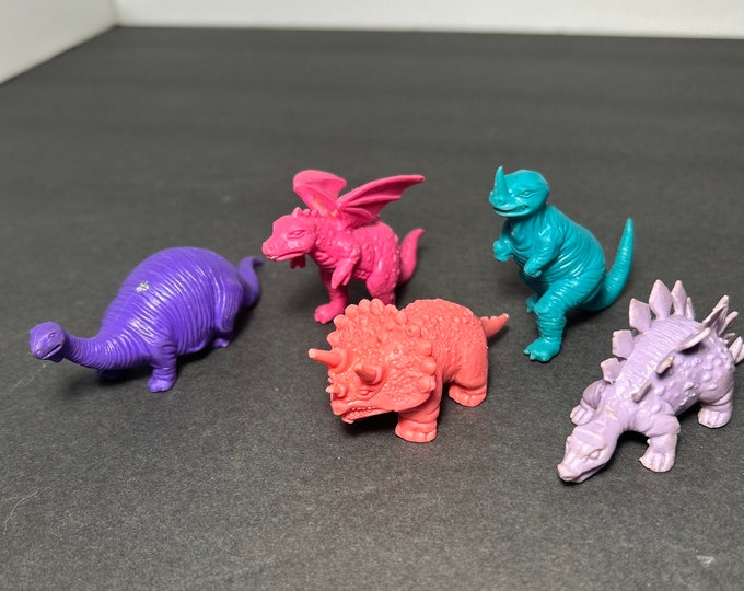 90s Russ Mini Rubber Dinosaurs Lot of 5 Made in Hong Kong Triceratops ...