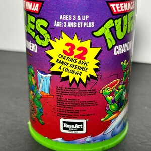 1991 Teenage Mutant Ninja Turtles Crayon by Number Set Rose Art Used ...