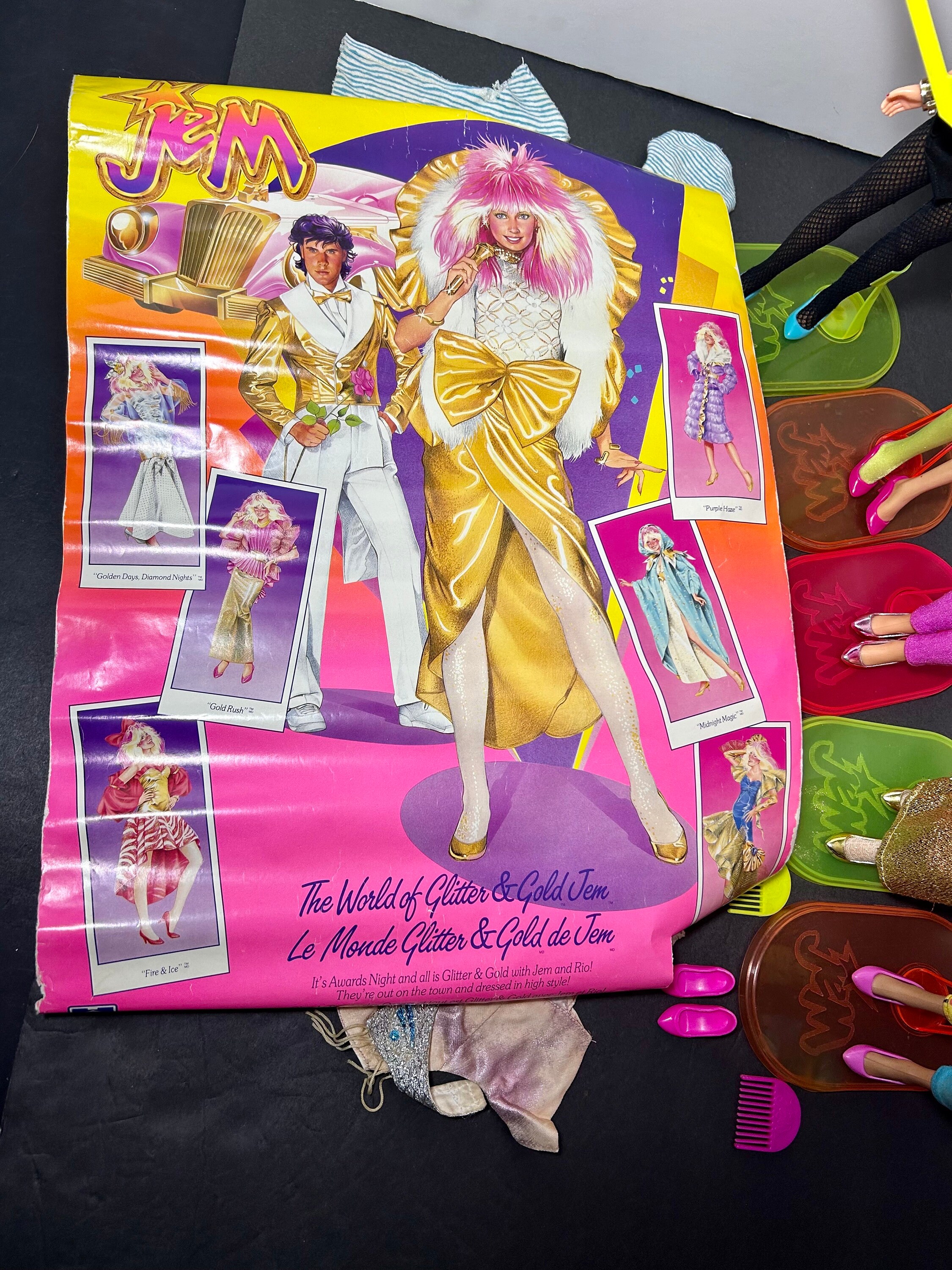 1985 Gold Rush JEM and the Holograms / Misfits Dolls and Accessories ...