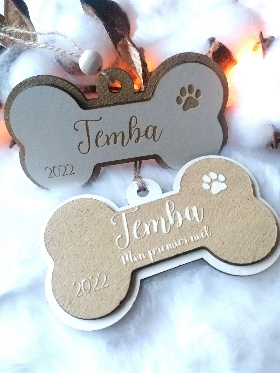 Personalized Dog Bone Ornament - Bone Decoration - Dog Keepsakes ...