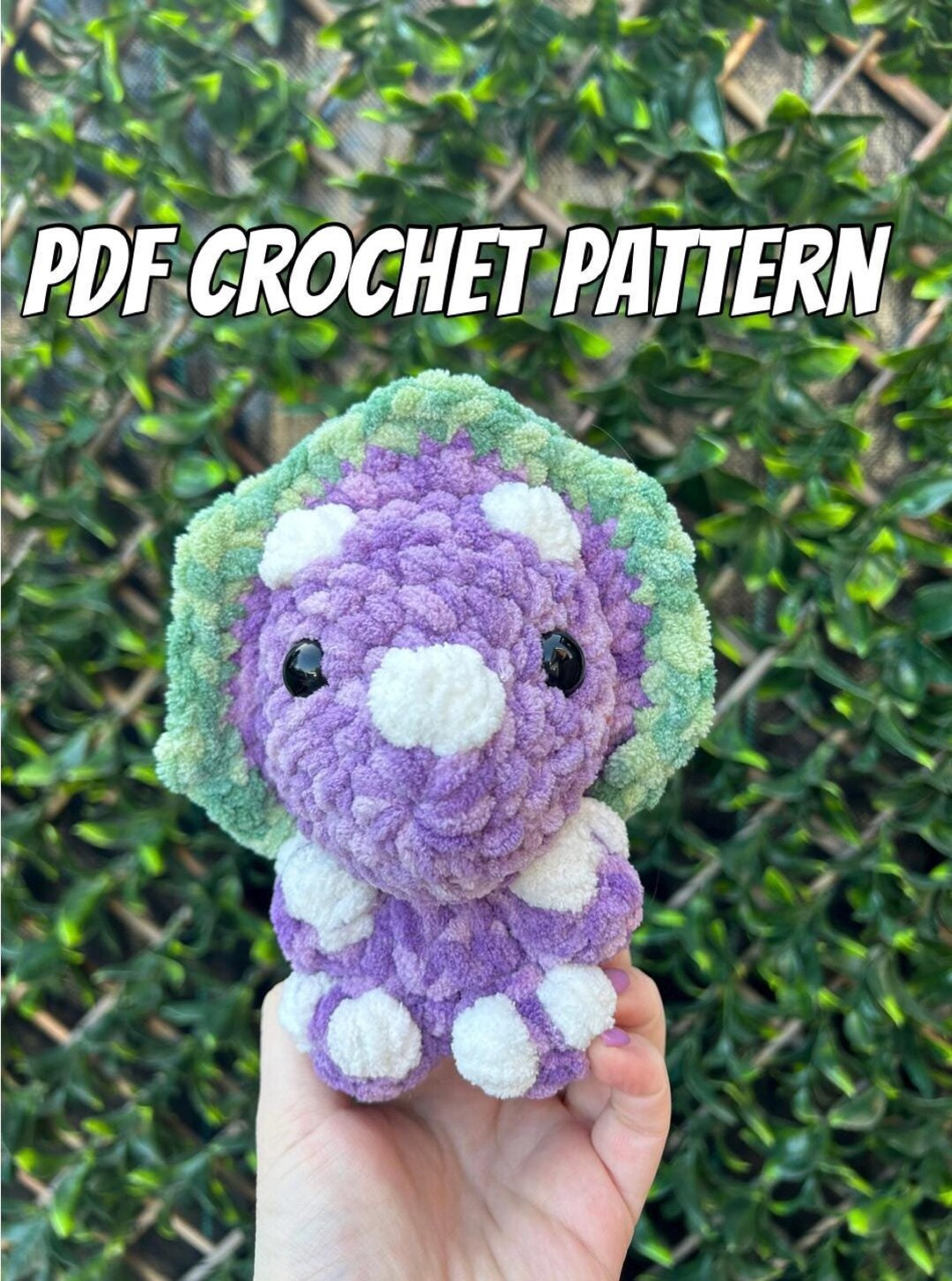Triceratops Crochet Pattern - PDF Amigurumi Pattern - Etsy