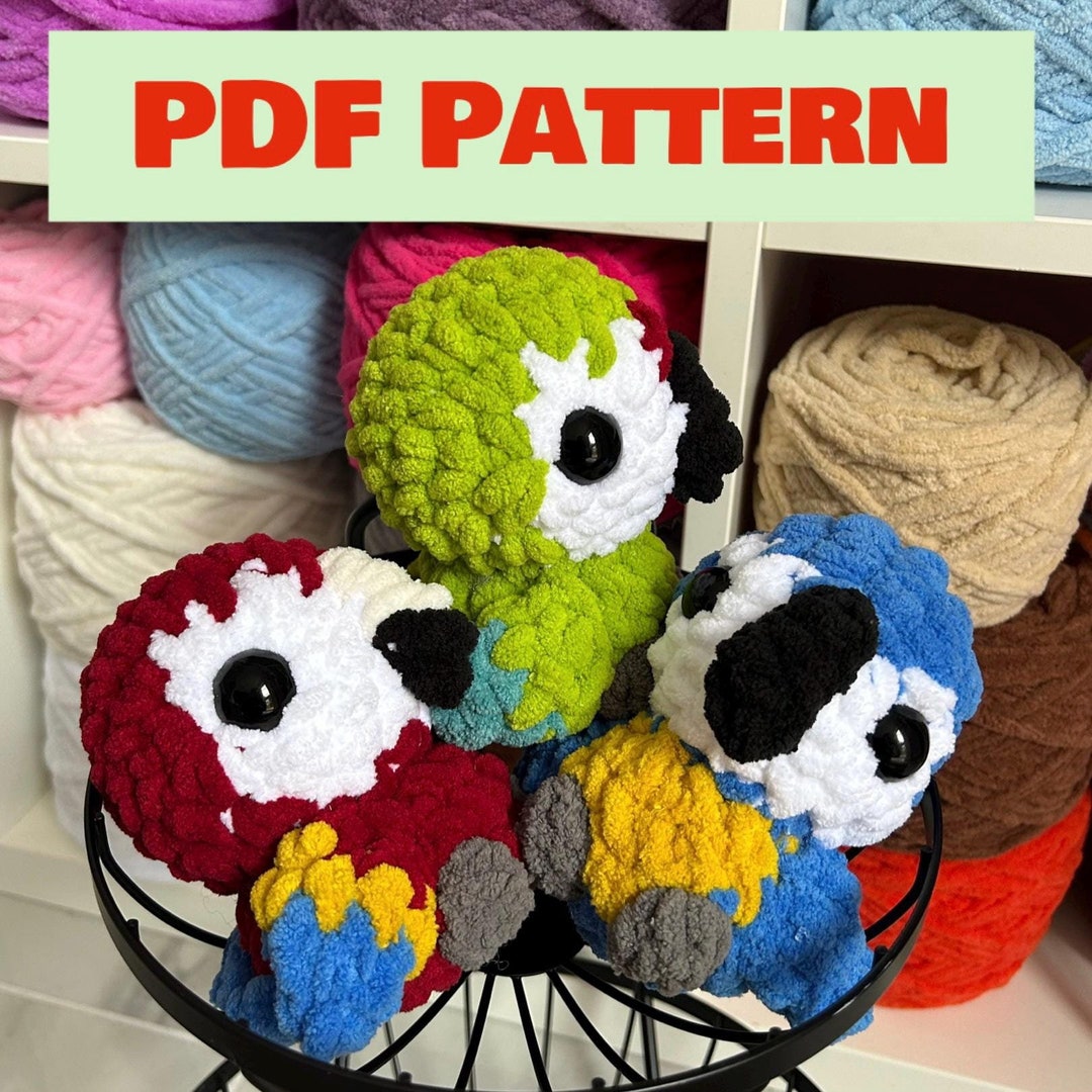 Crochet Macaw Pattern - Amigurumi Parrot PDF Document - Etsy
