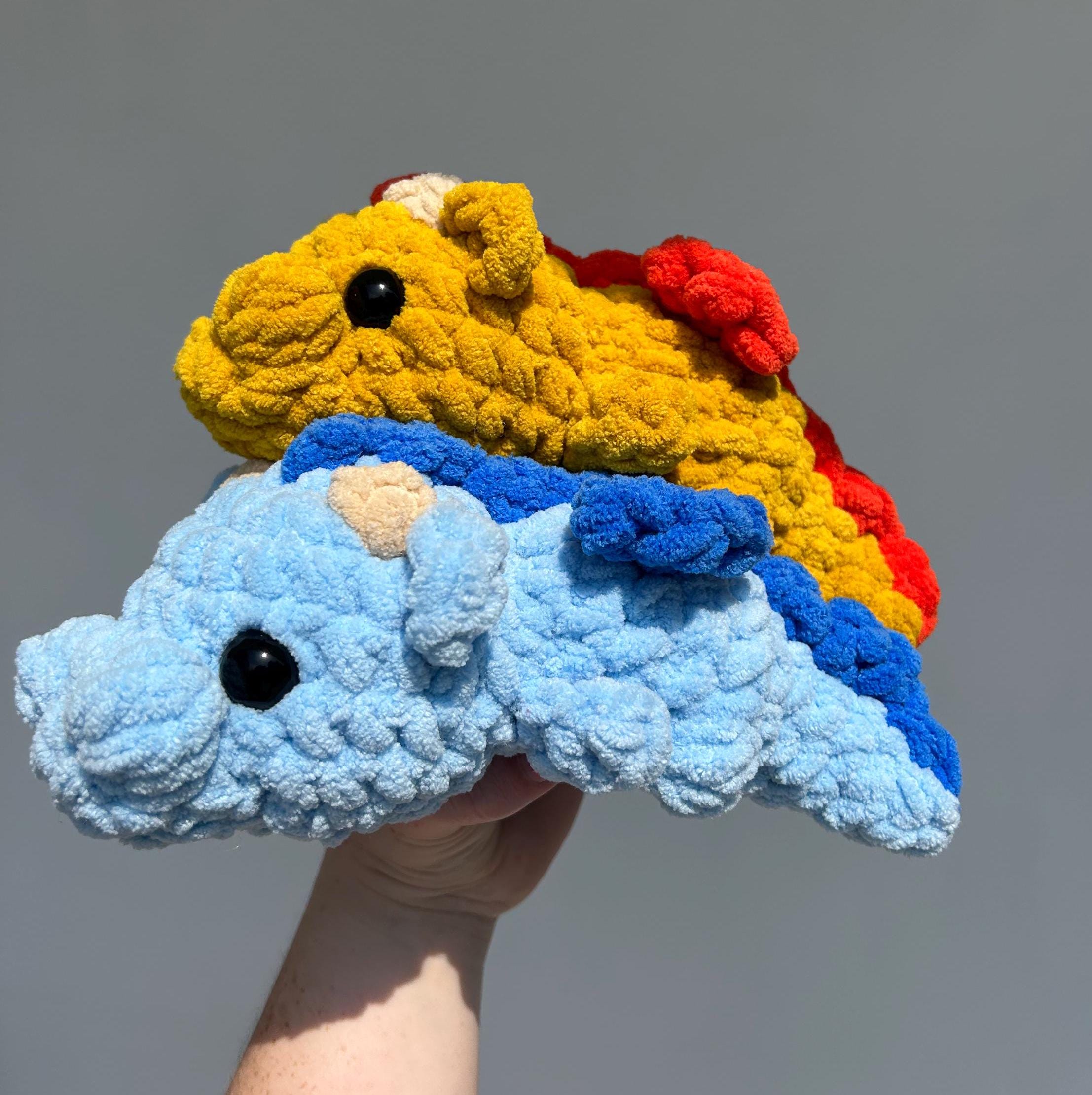 Crochet Lazy Dragon Pattern - Amigurumi Pdf Document - Laying Down ...