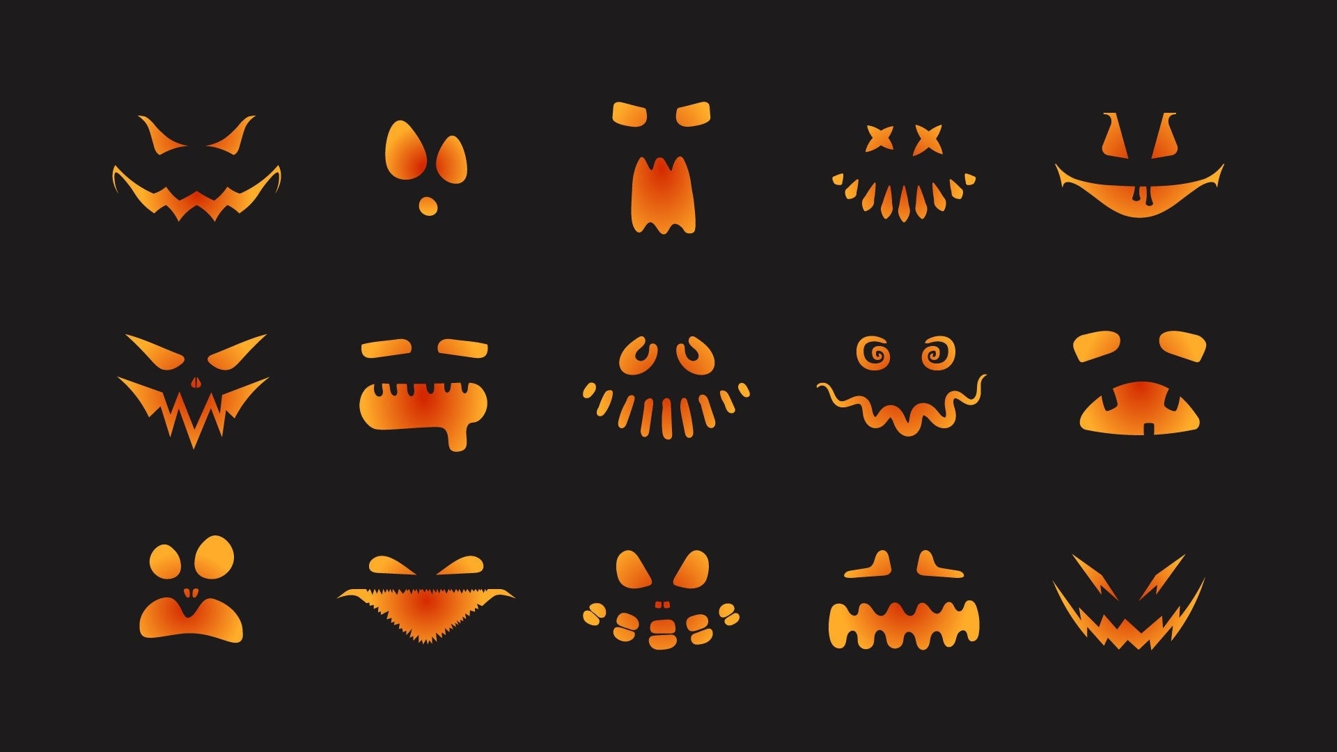 Scary Halloween Pumpkin Faces Carvings - Etsy