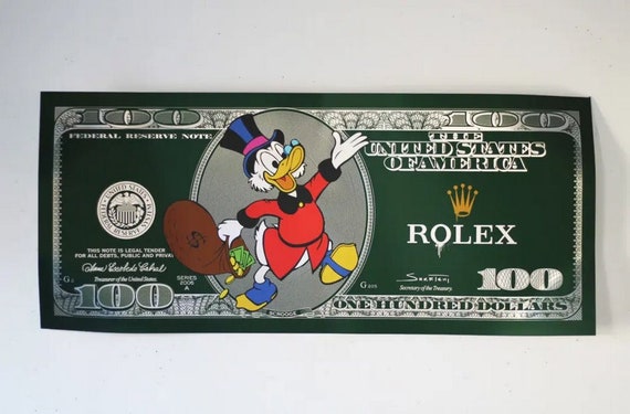 Rolex Logo Wall Sign X Scrooge Rich Metal Aluminum 100 Dollar - Etsy