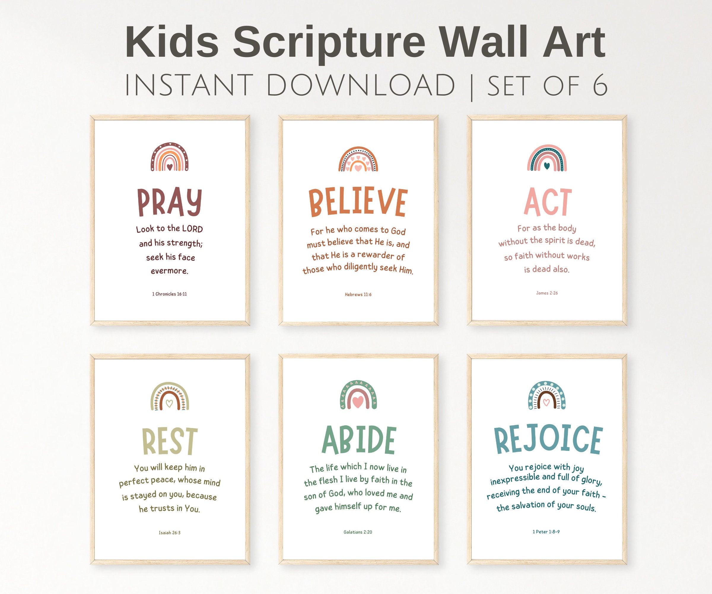 Motivational Christian Wall Art for Kids Student Motivational - Etsy
