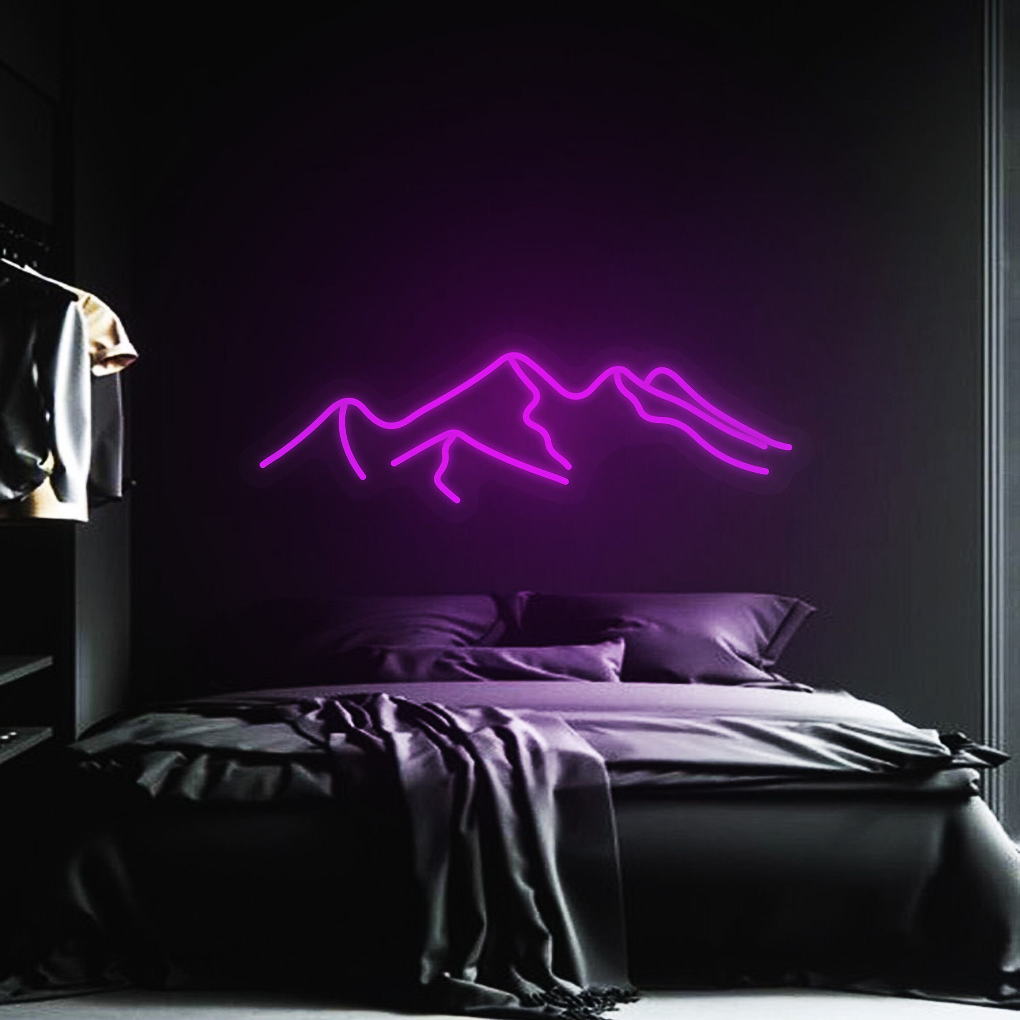 Mountain Neon Sign, Mountain LED Sign, Mountain Wall Art Neon, LED Neon ...