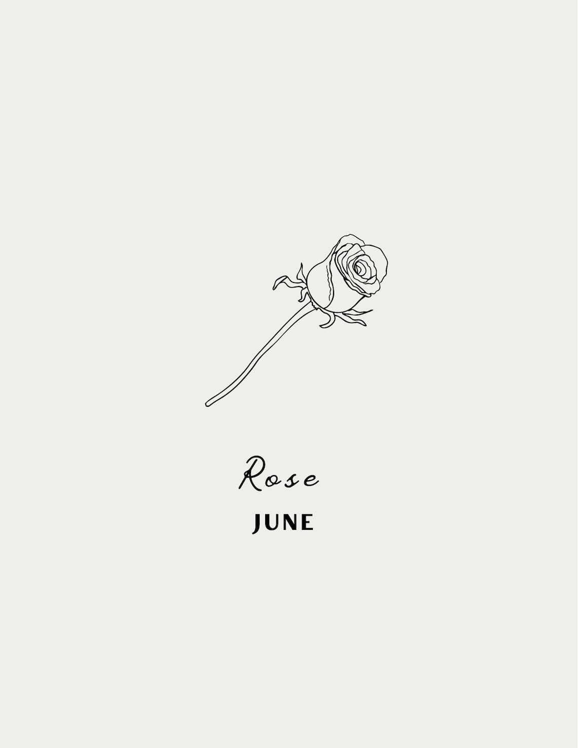 June Birth Flower rose Digital Print - Etsy