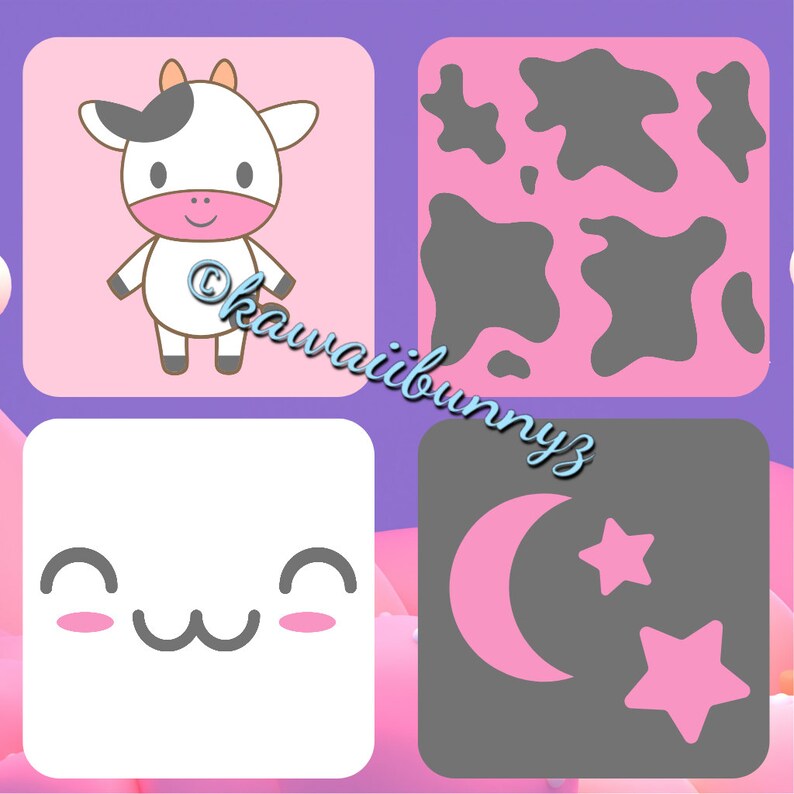 Ios App Icons Cute Cow Moo Moo Theme Android Icon Pack Zip - Etsy