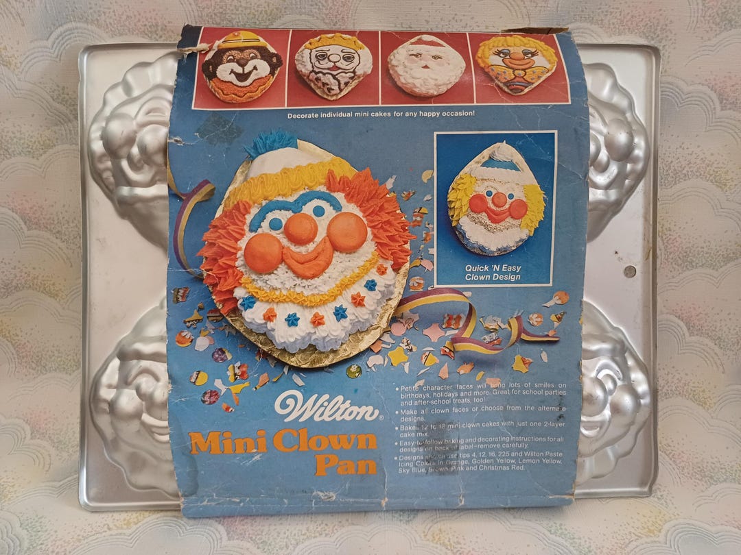 Wilton Mini Clown Pan Vintage 80s Cake Tin Decoration 6 Molds - Etsy