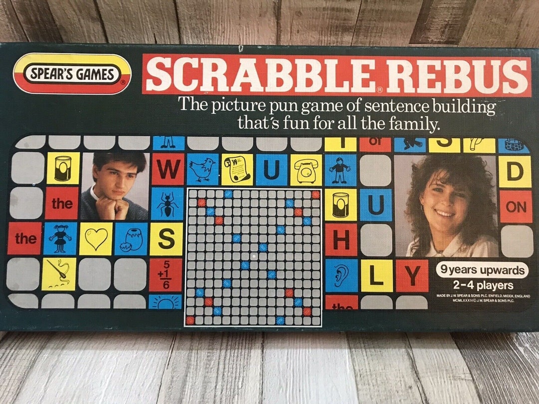 Spears Scrabble Rebus Board Game Picture Pun Dingbats Vintage 80s 1985 ...